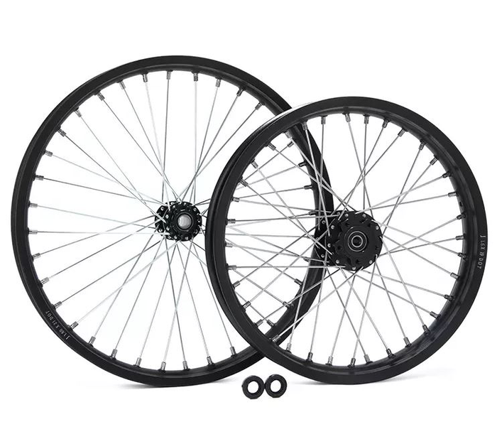 SURRON CUSTOM WHEELS BLACK RIM, BLACK HUB 1.6X21/2.15X18